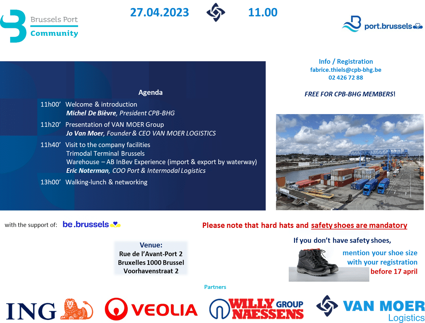 EVENT- The Brussels Port Community visits its member Van Moer. - CPB - BHG